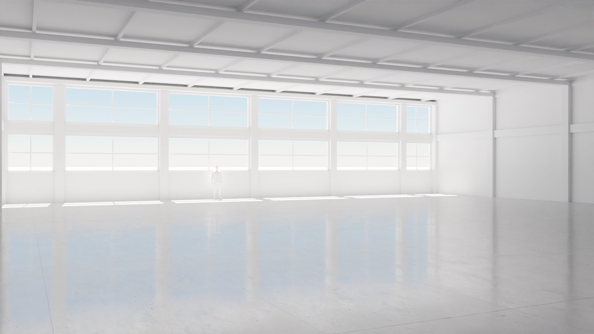 Hall Industrial Interior Model - TurboSquid 1676220