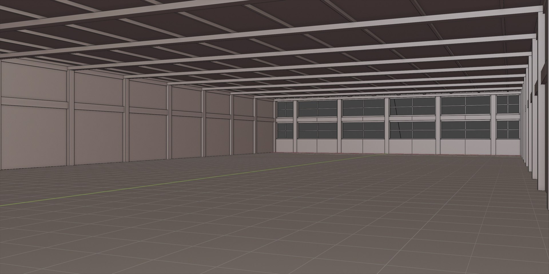 Hall Industrial Interior Model - TurboSquid 1676220