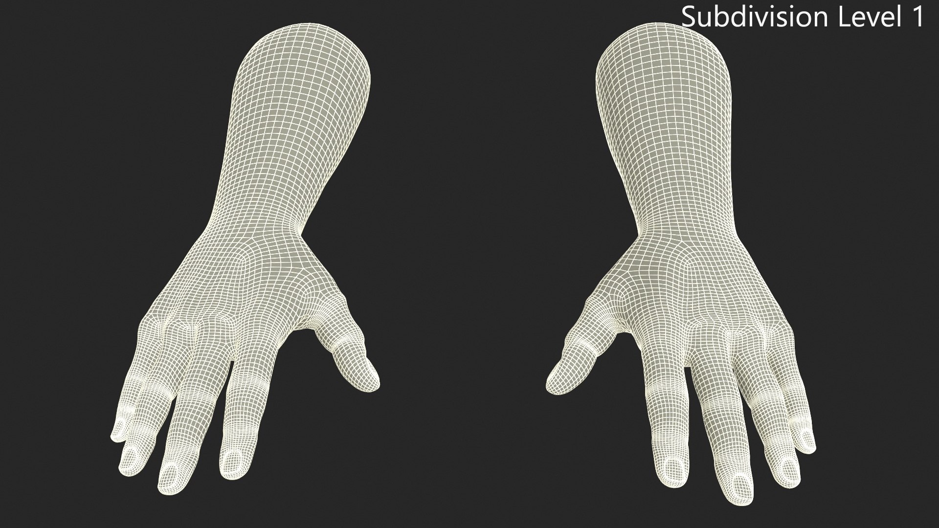 White Man Hands Base Pose Model - TurboSquid 2195765