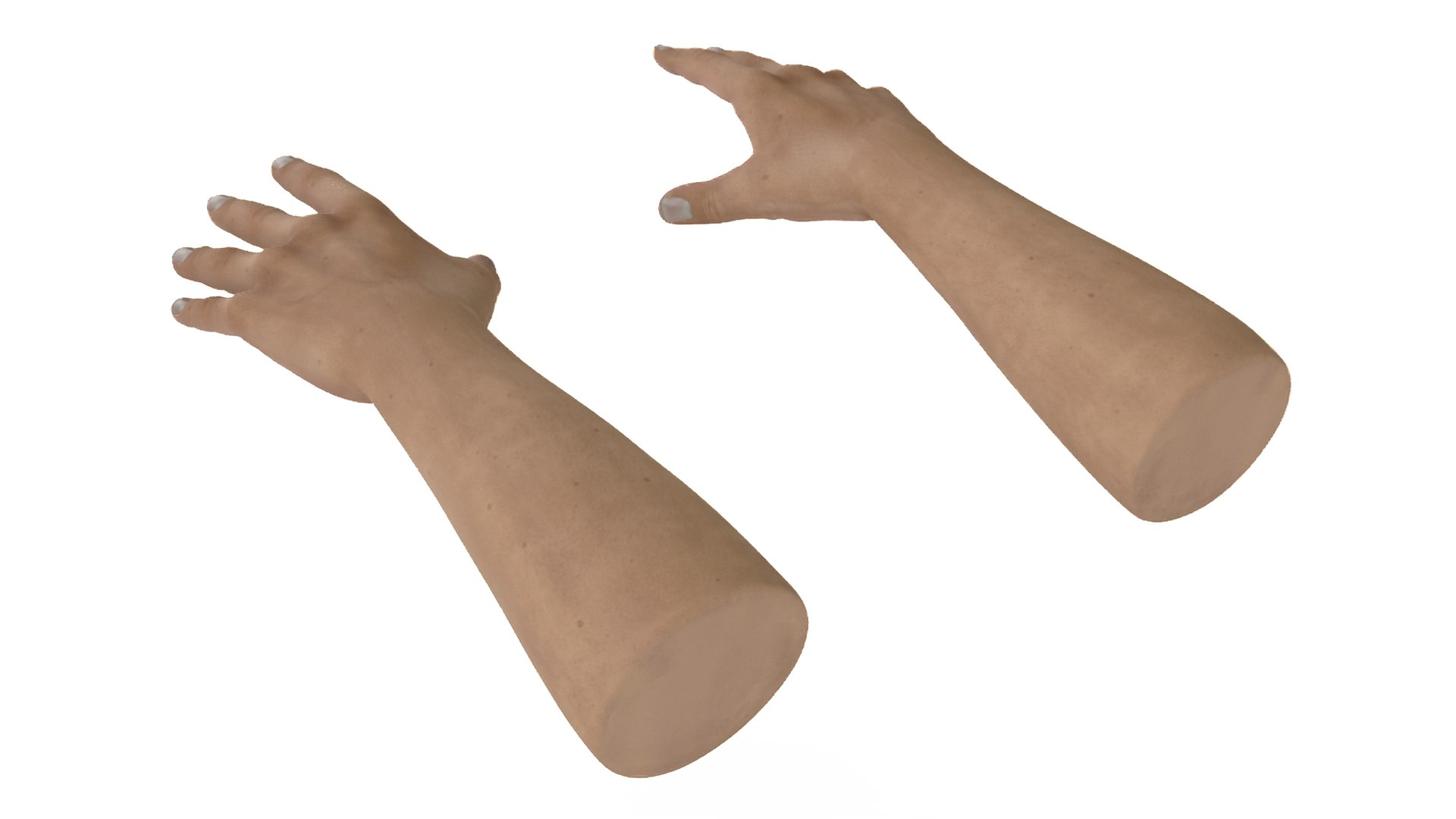 White Man Hands Base Pose Model - TurboSquid 2195765