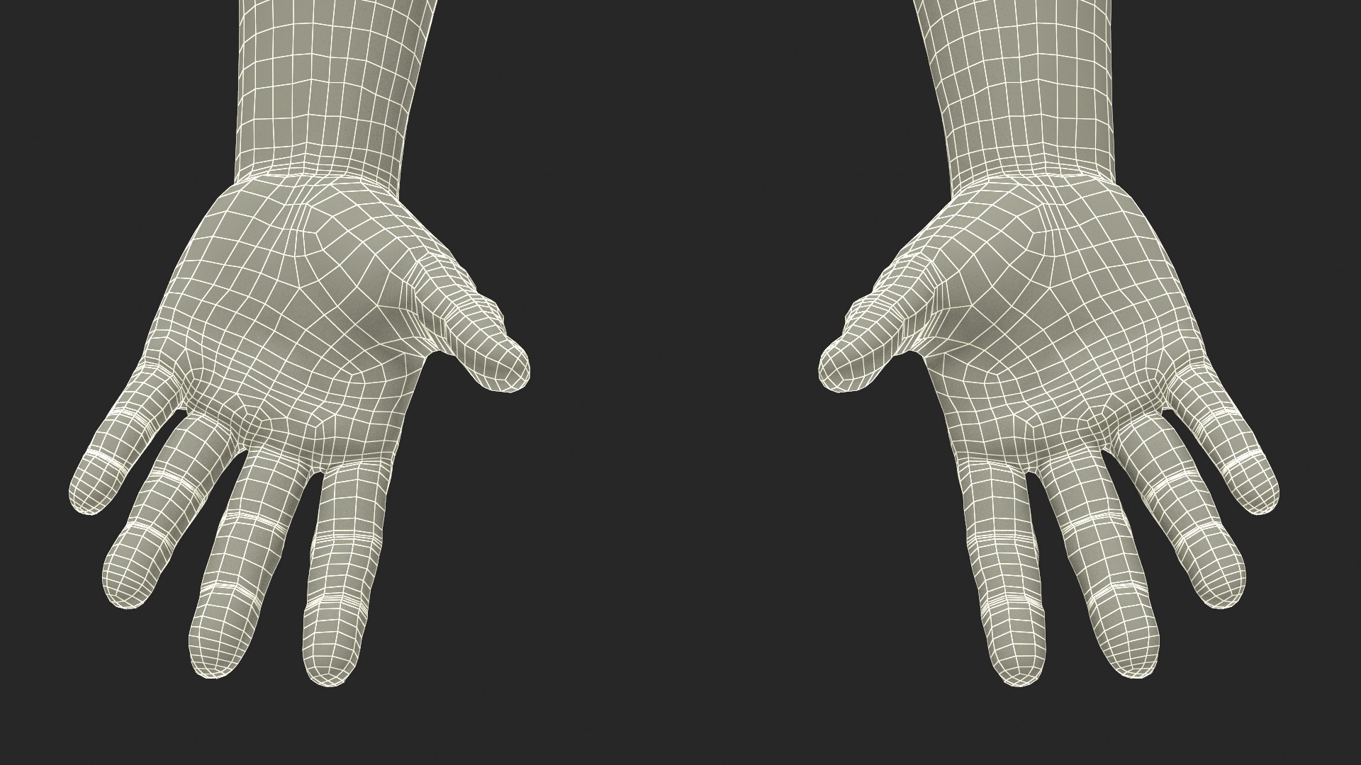 White Man Hands Base Pose Model - TurboSquid 2195765