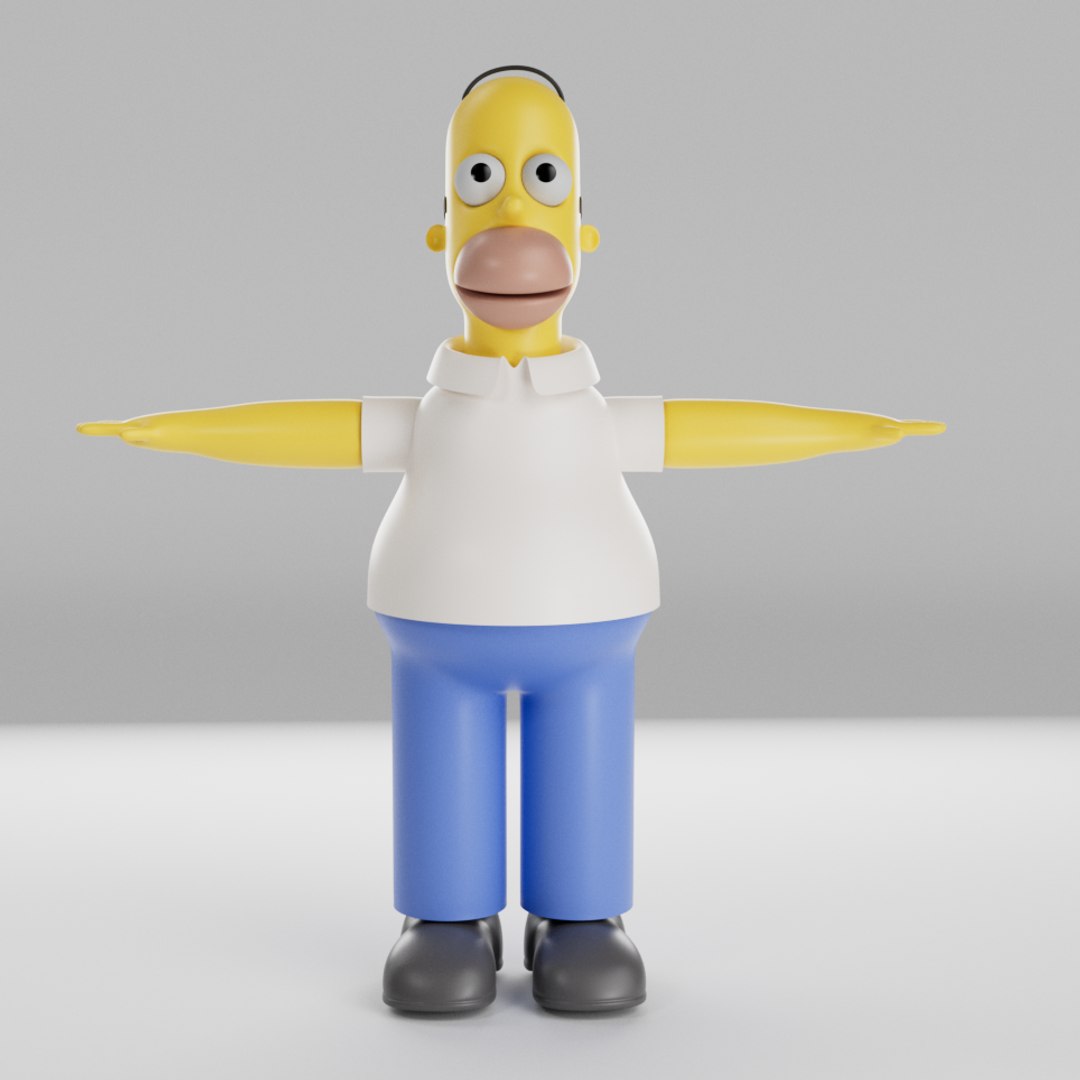 3D Model Homer Simpson Rigged For Cinema 4D - TurboSquid 2278538