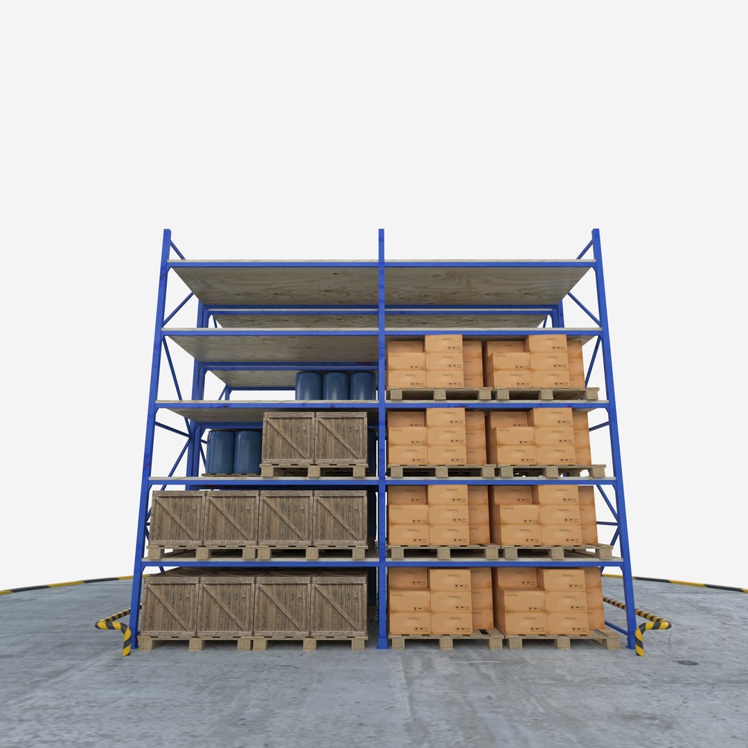 Warehouse Pallet Rack 3D - TurboSquid 1392435