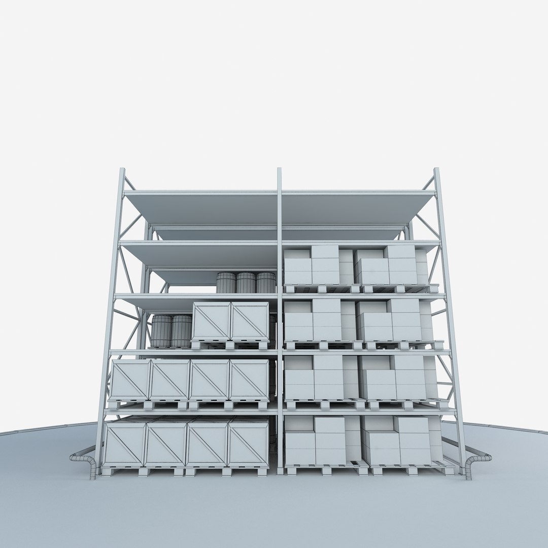 Warehouse Pallet Rack 3D - TurboSquid 1392435