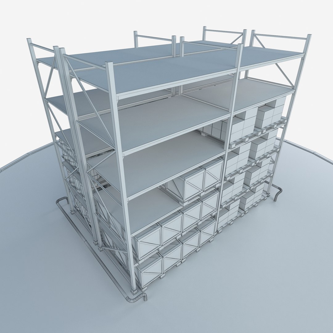 Warehouse Pallet Rack 3D - TurboSquid 1392435