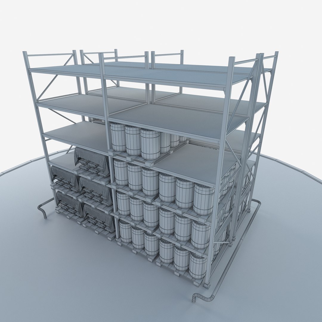Warehouse Pallet Rack 3D - TurboSquid 1392435