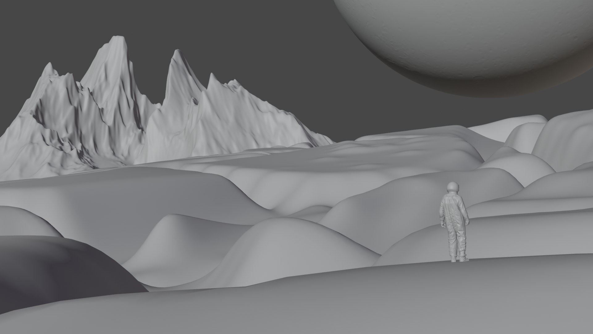 3D Astronaut On Mars Model - TurboSquid 2280026