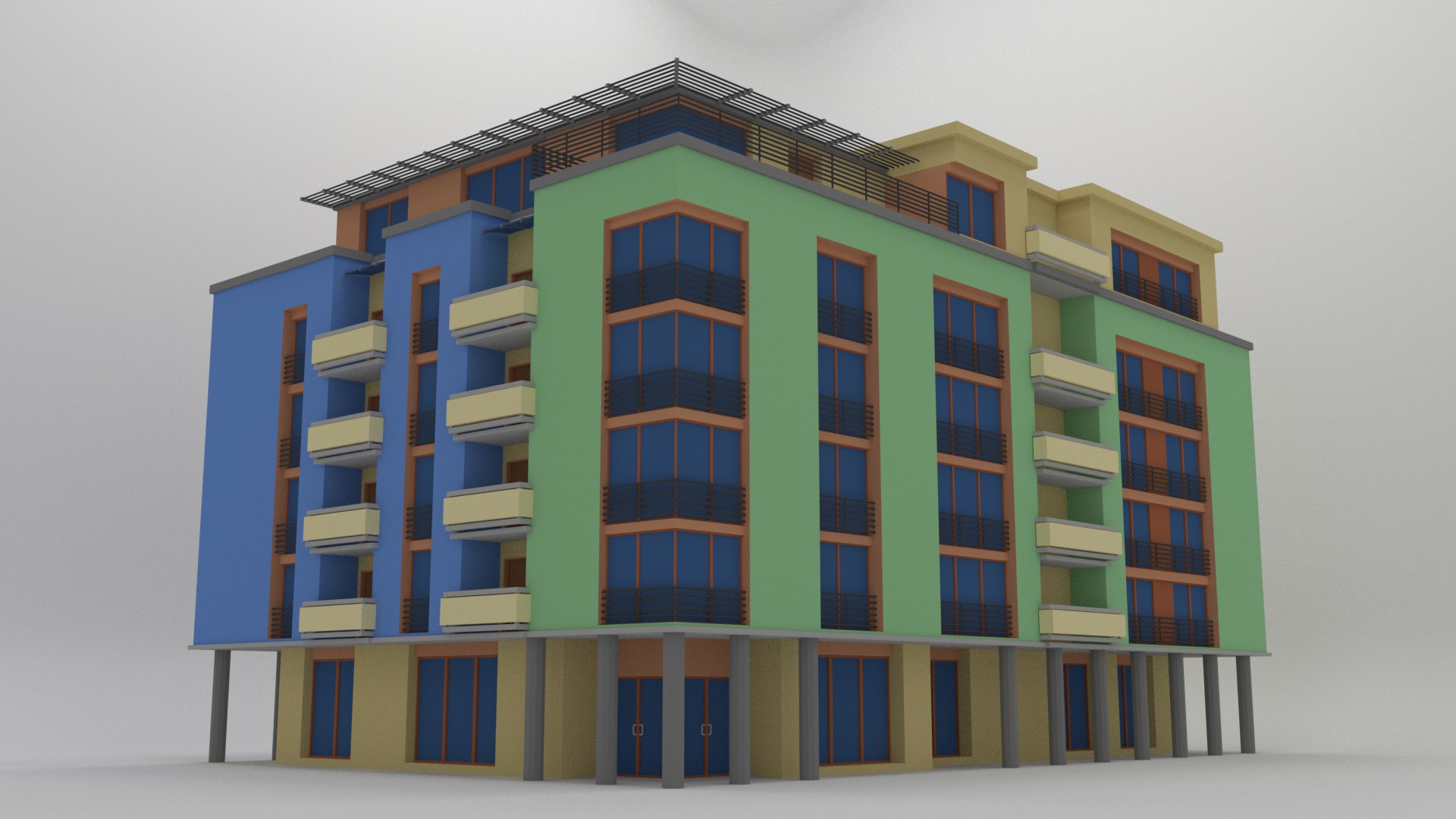 3D Model Generic Apartment Building - TurboSquid 1363622