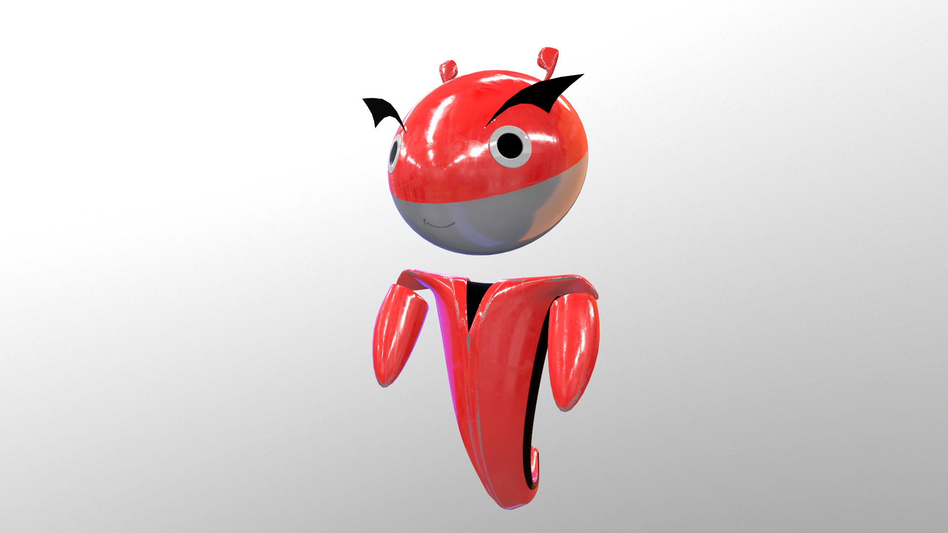 Bot red robot 3D model - TurboSquid 1286606
