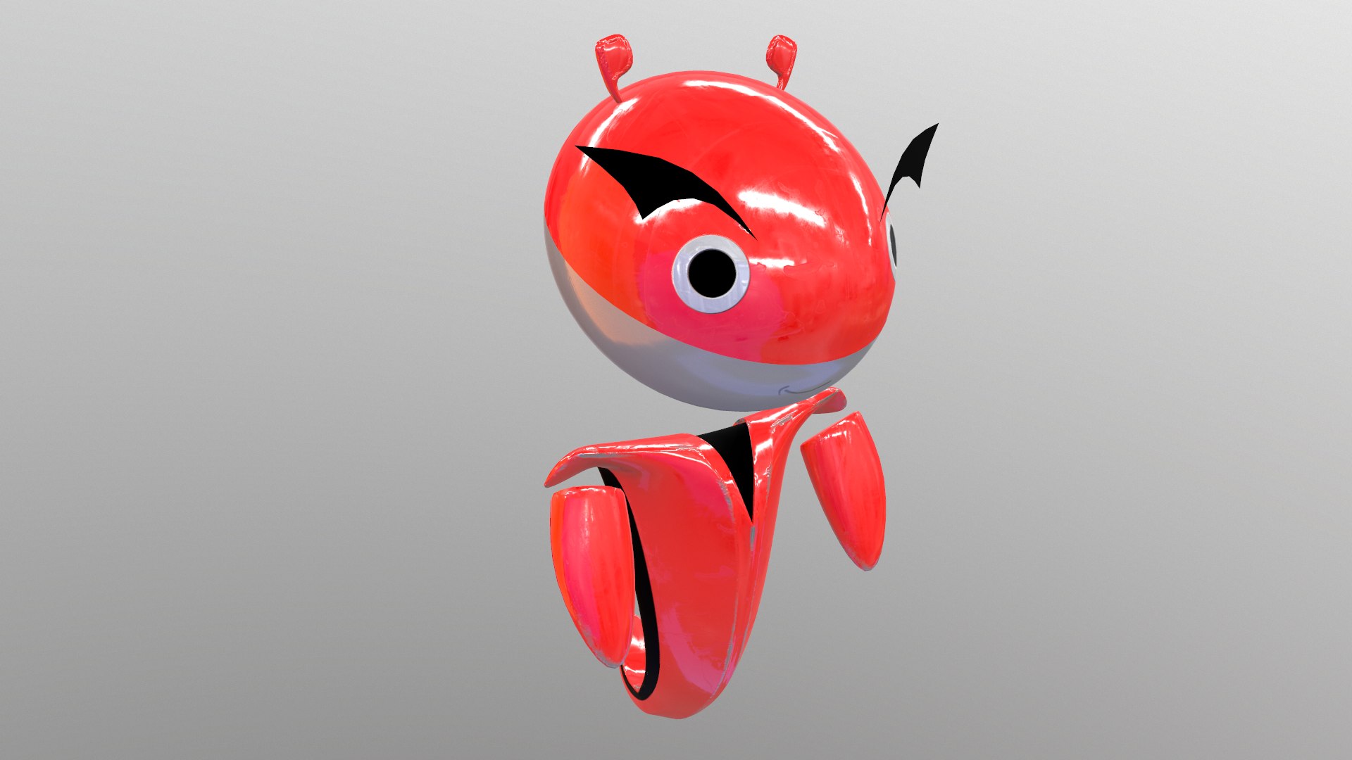 Bot red robot 3D model - TurboSquid 1286606