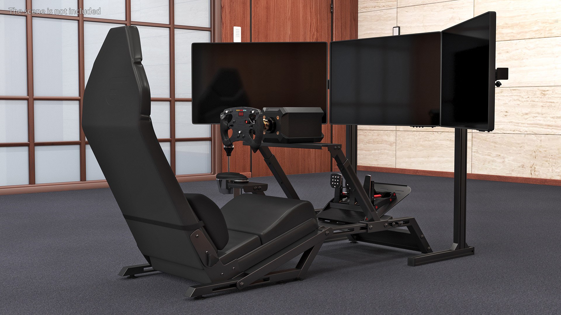 F1 Racing Sim Gaming Setup with Monitors 3D - TurboSquid 2068826