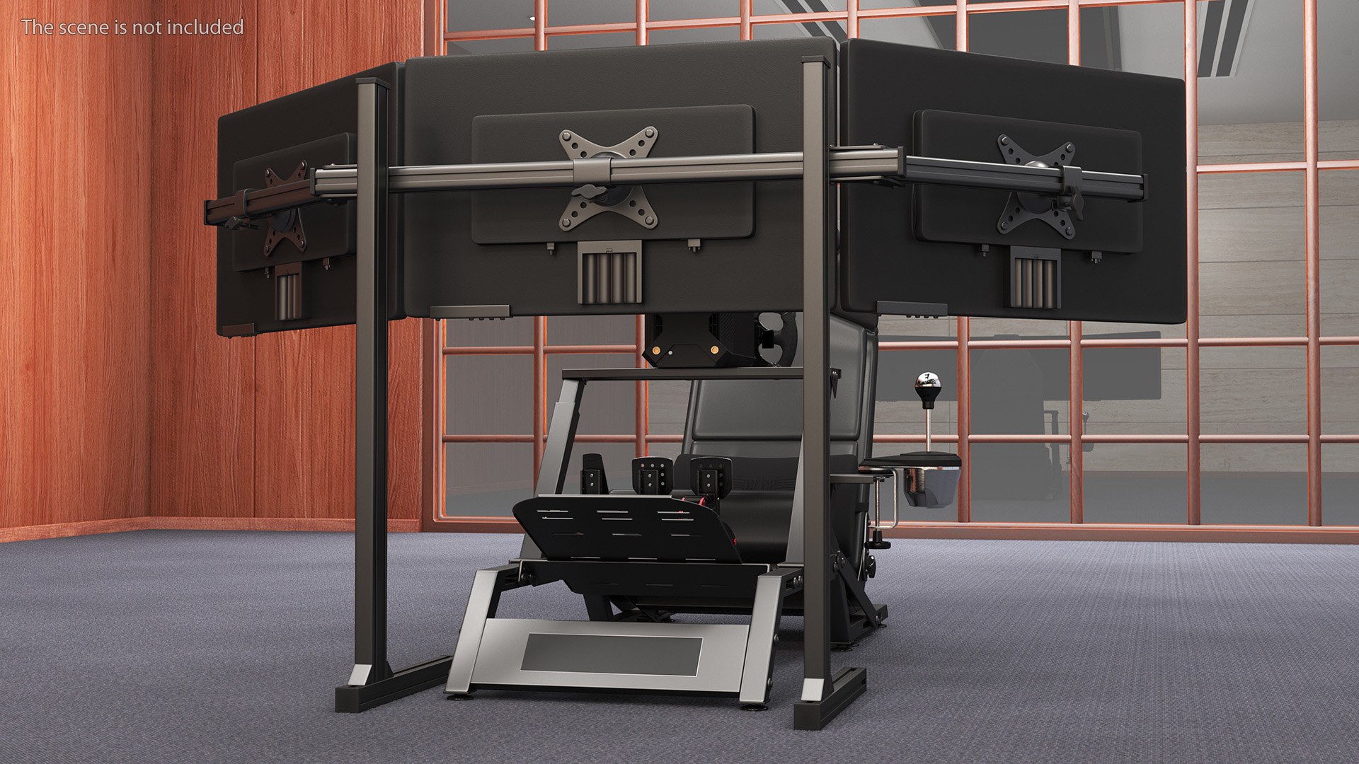 F1 Racing Sim Gaming Setup with Monitors 3D - TurboSquid 2068826