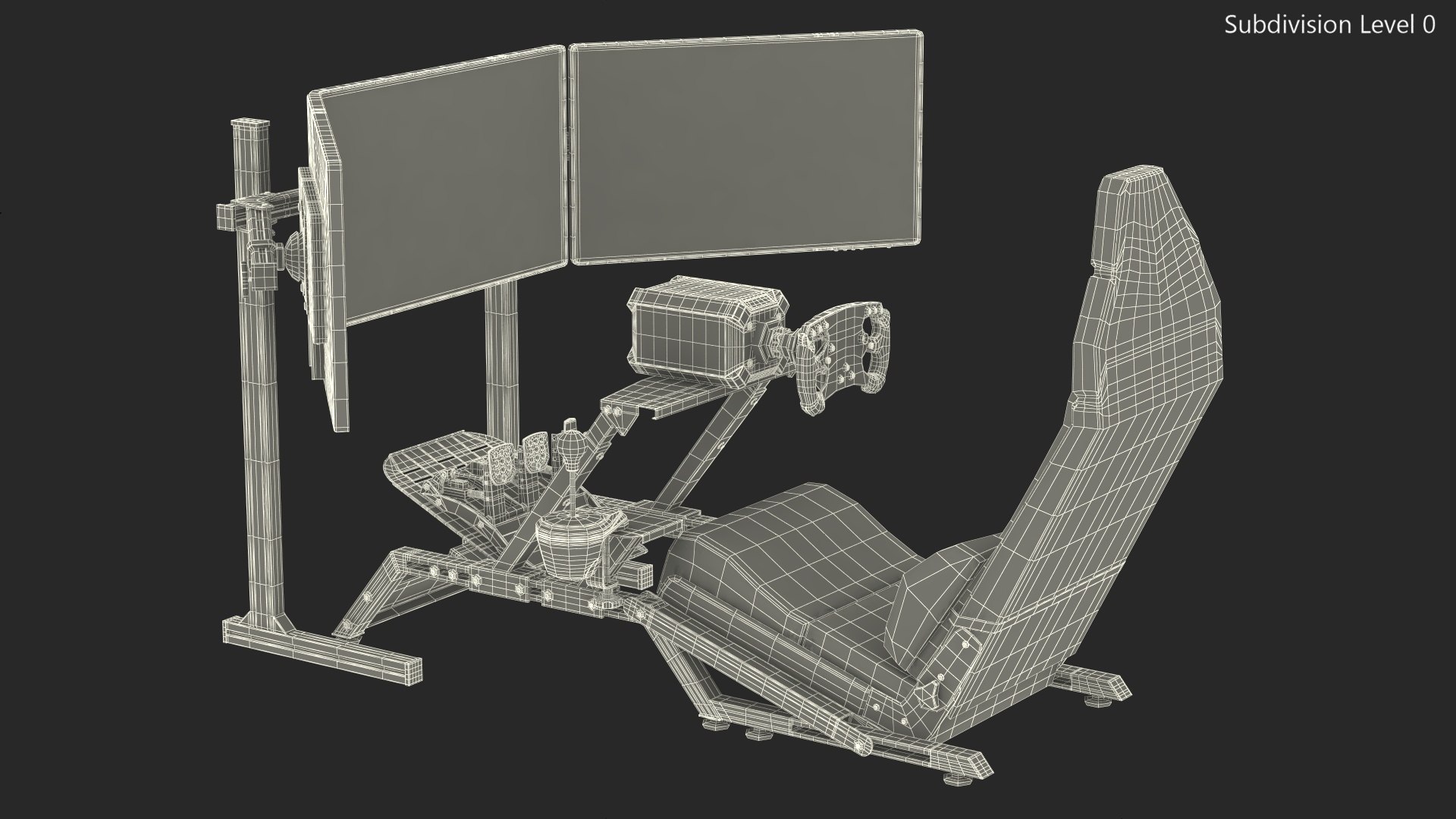 F1 Racing Sim Gaming Setup with Monitors 3D - TurboSquid 2068826