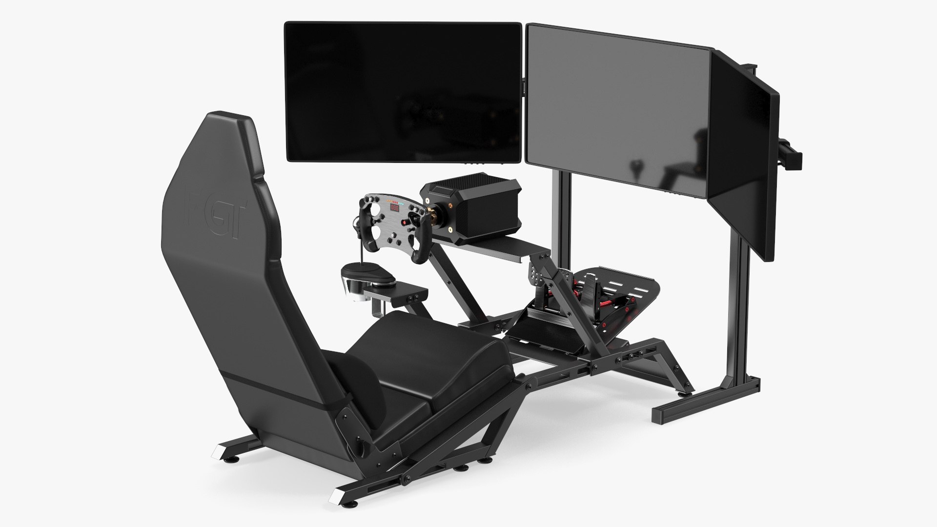 F1 Racing Sim Gaming Setup with Monitors 3D - TurboSquid 2068826