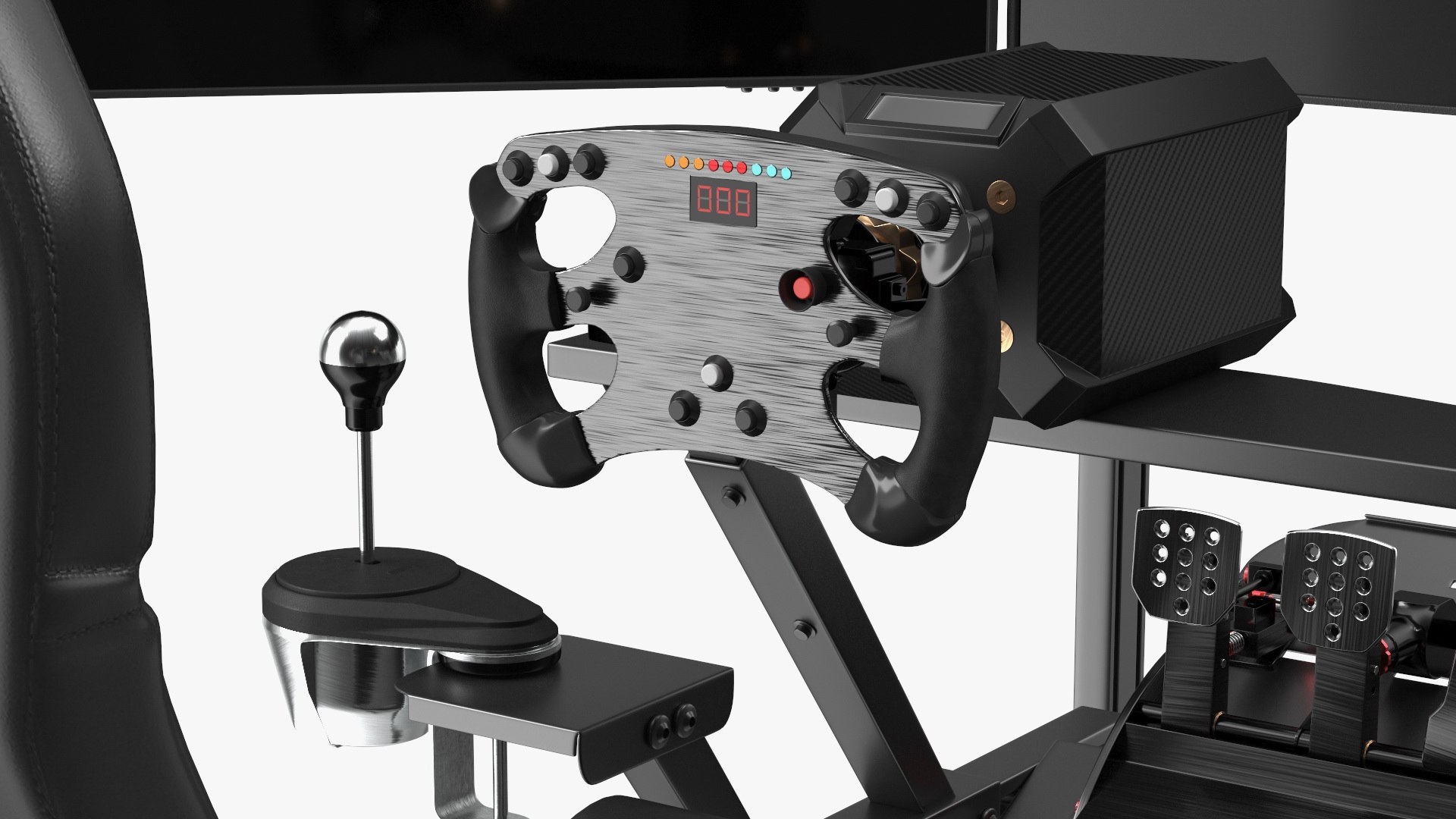 F1 Racing Sim Gaming Setup with Monitors 3D - TurboSquid 2068826