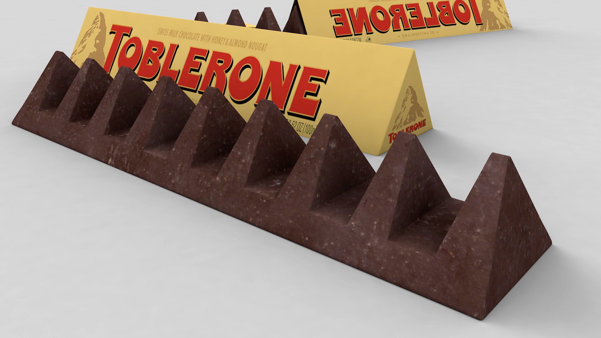 3D Toblerone Milk Chocolate Bar Model - TurboSquid 2158380