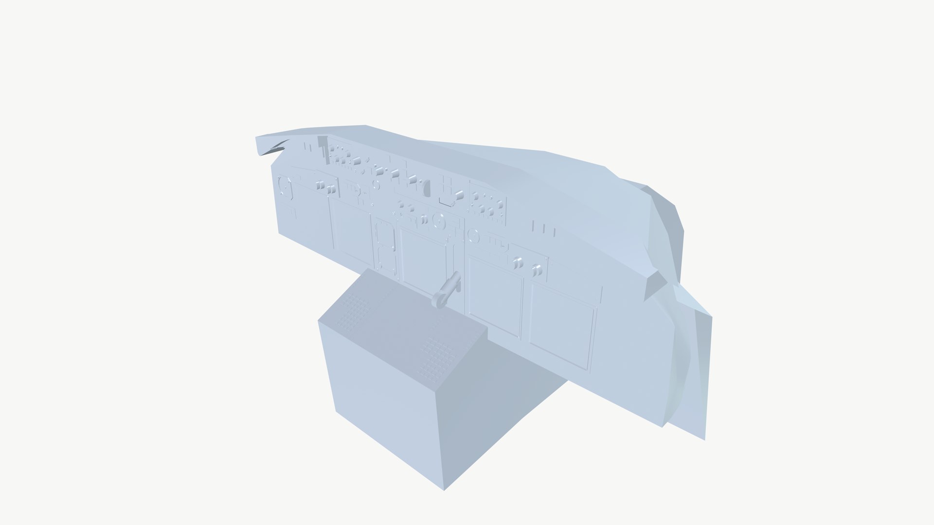 3D Airplane Cockpit Front Panel Model - TurboSquid 2424424