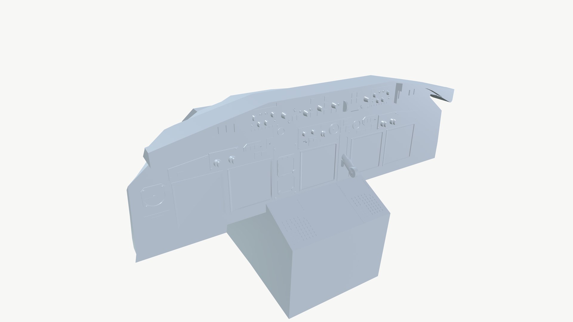 3D Airplane Cockpit Front Panel Model - TurboSquid 2424424