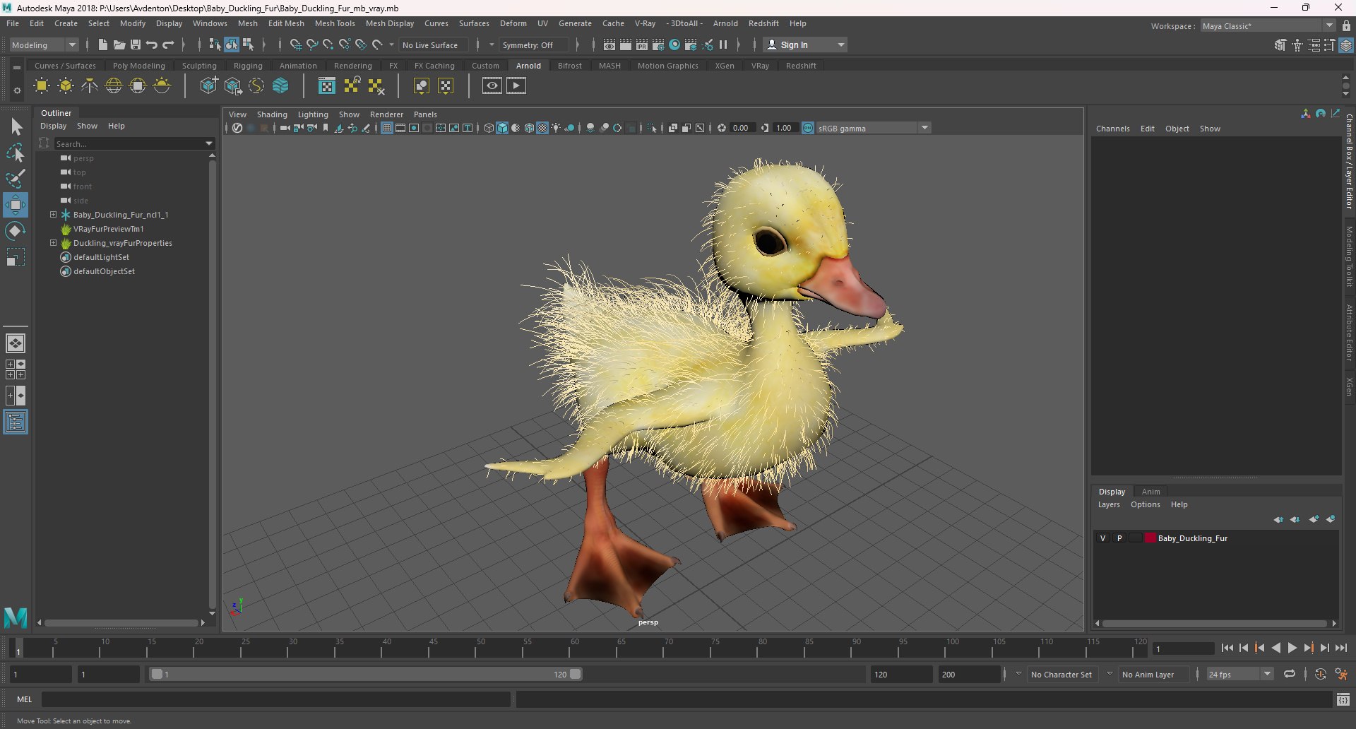 Baby Duckling Fur 3D Model - TurboSquid 2385156