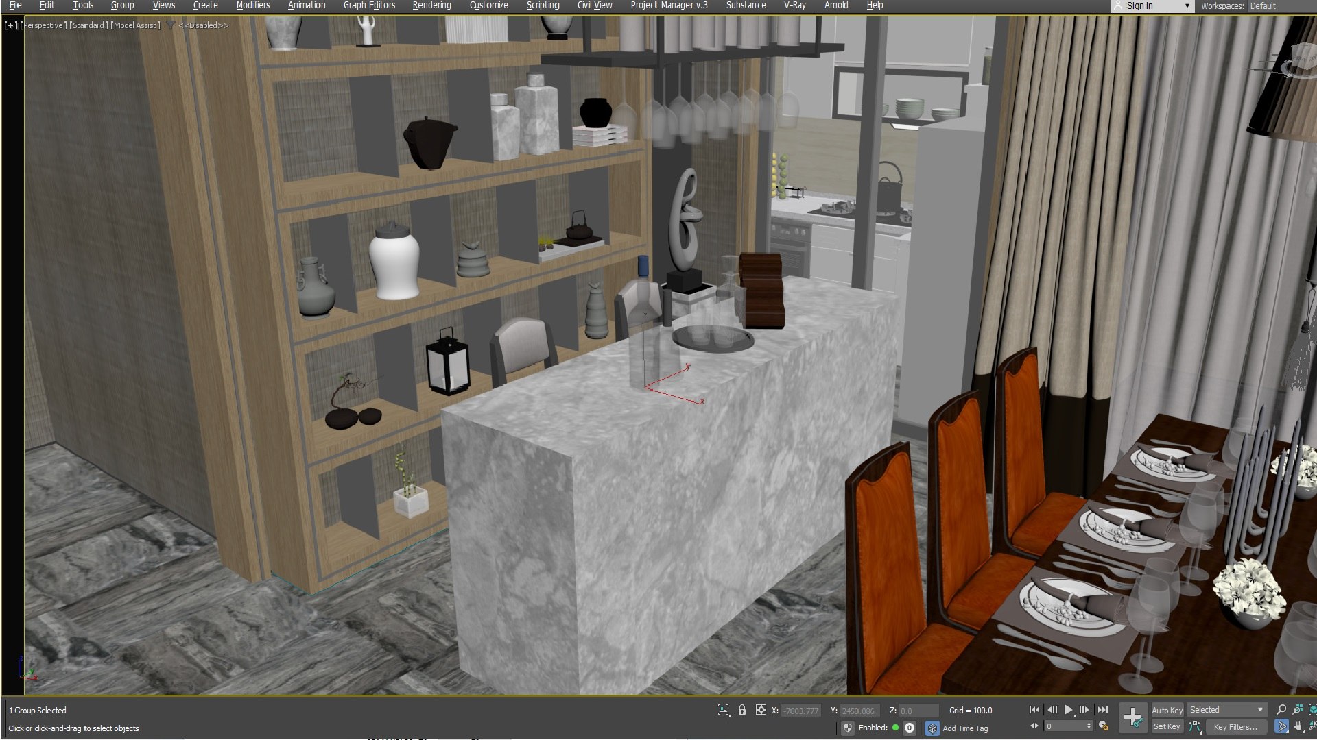 3D 80- New Chinese Style Living Room - TurboSquid 2026705