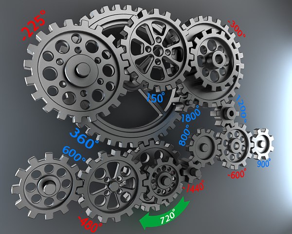 3d animation gear set