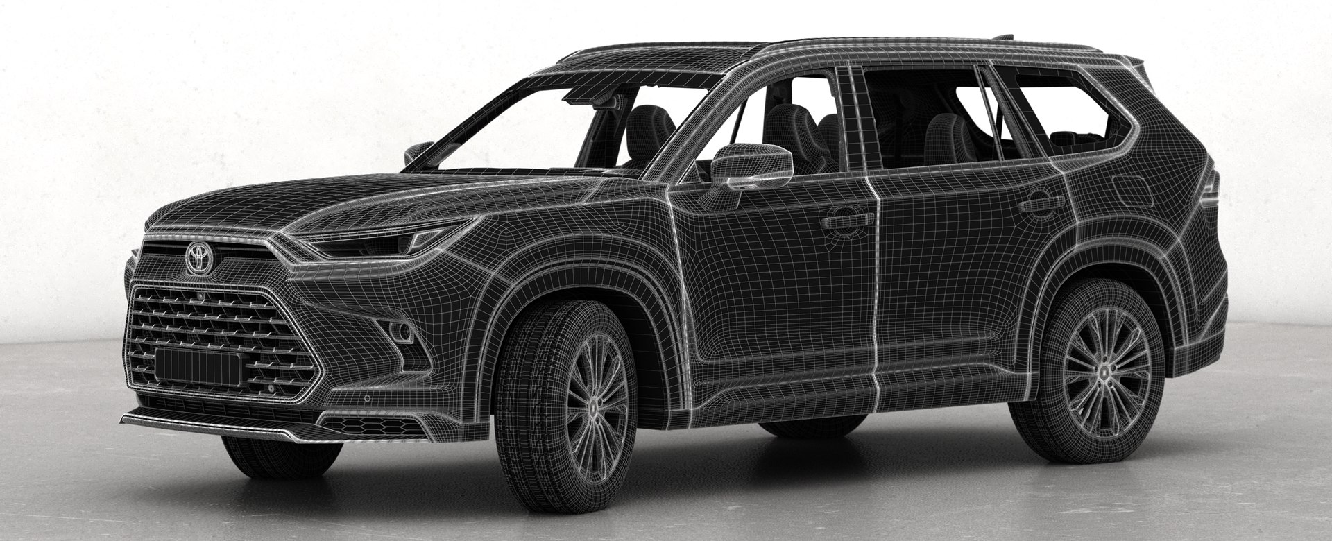 Toyota Grand Highlander 2024 Low Interior 3D Model - TurboSquid 2121117
