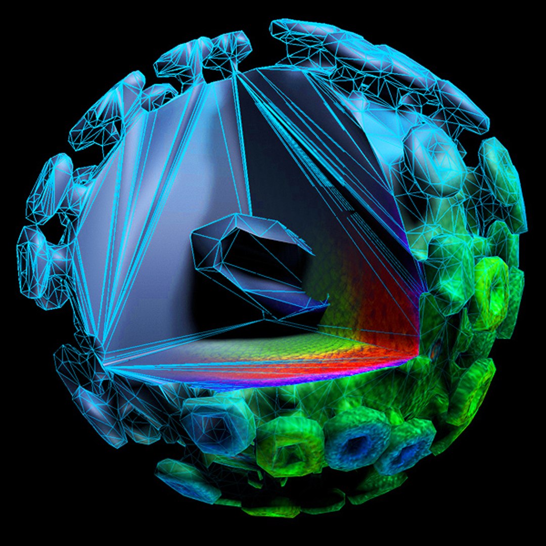 3d Model Aids Hiv Cell