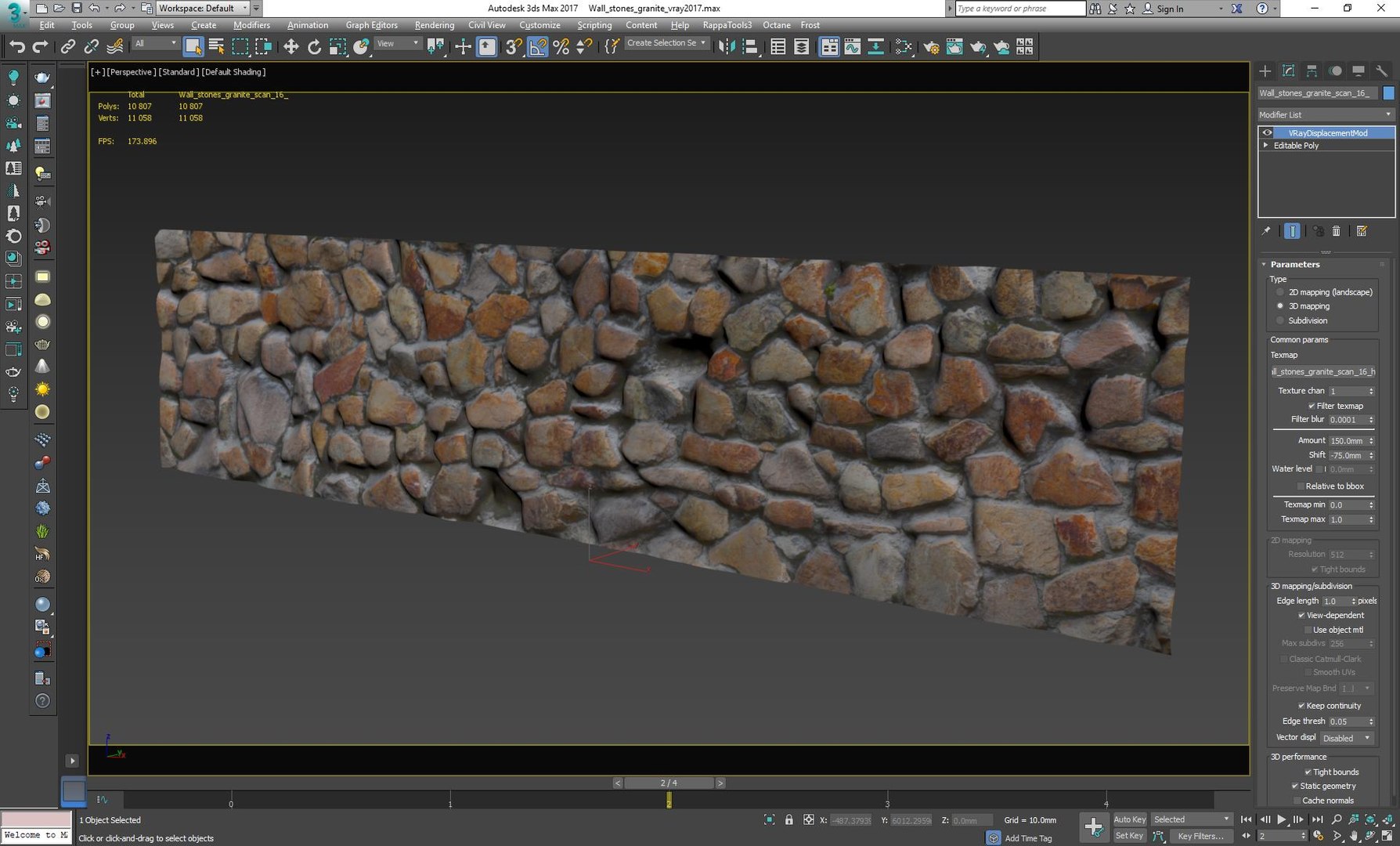 3D Model Real Scan Wall Granite - TurboSquid 1399042