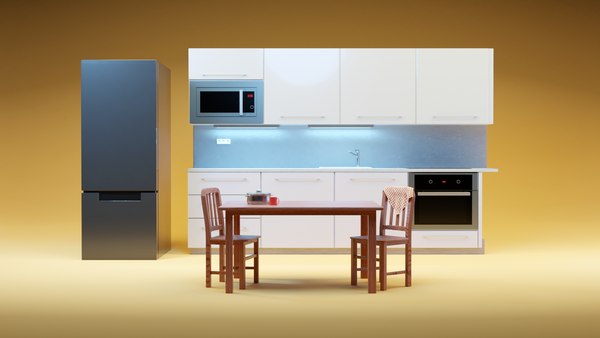 Kitchen Set Collada Models for Download | TurboSquid