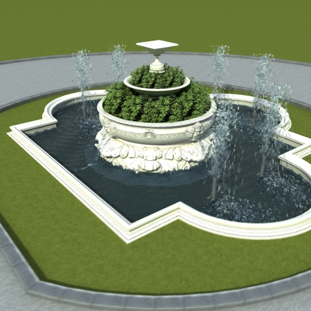 3d Fountain Water Animation