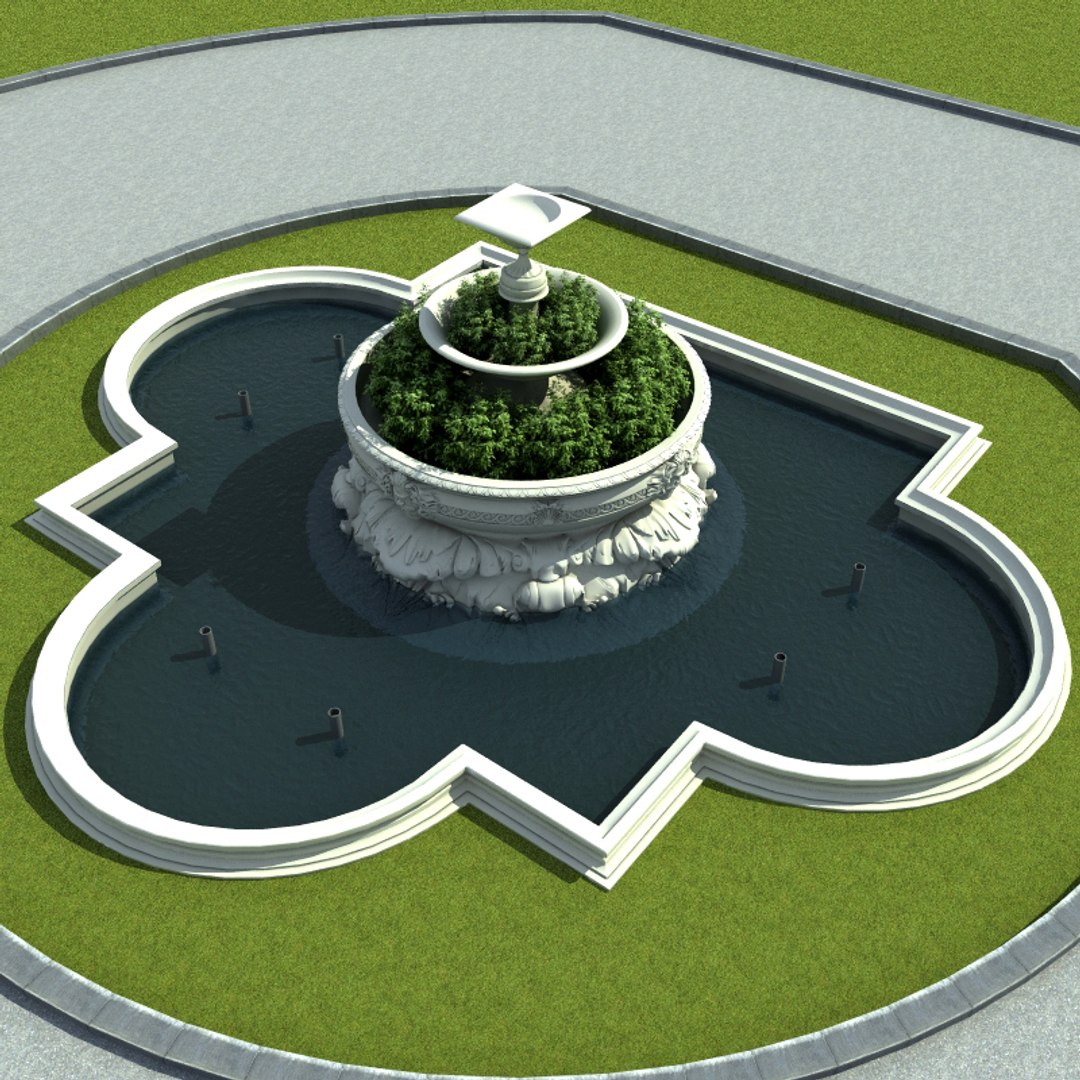 3d Fountain Water Animation