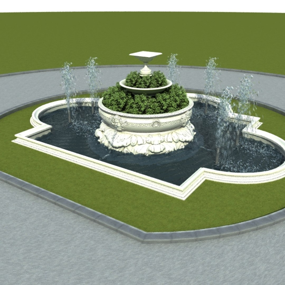 3d Fountain Water Animation