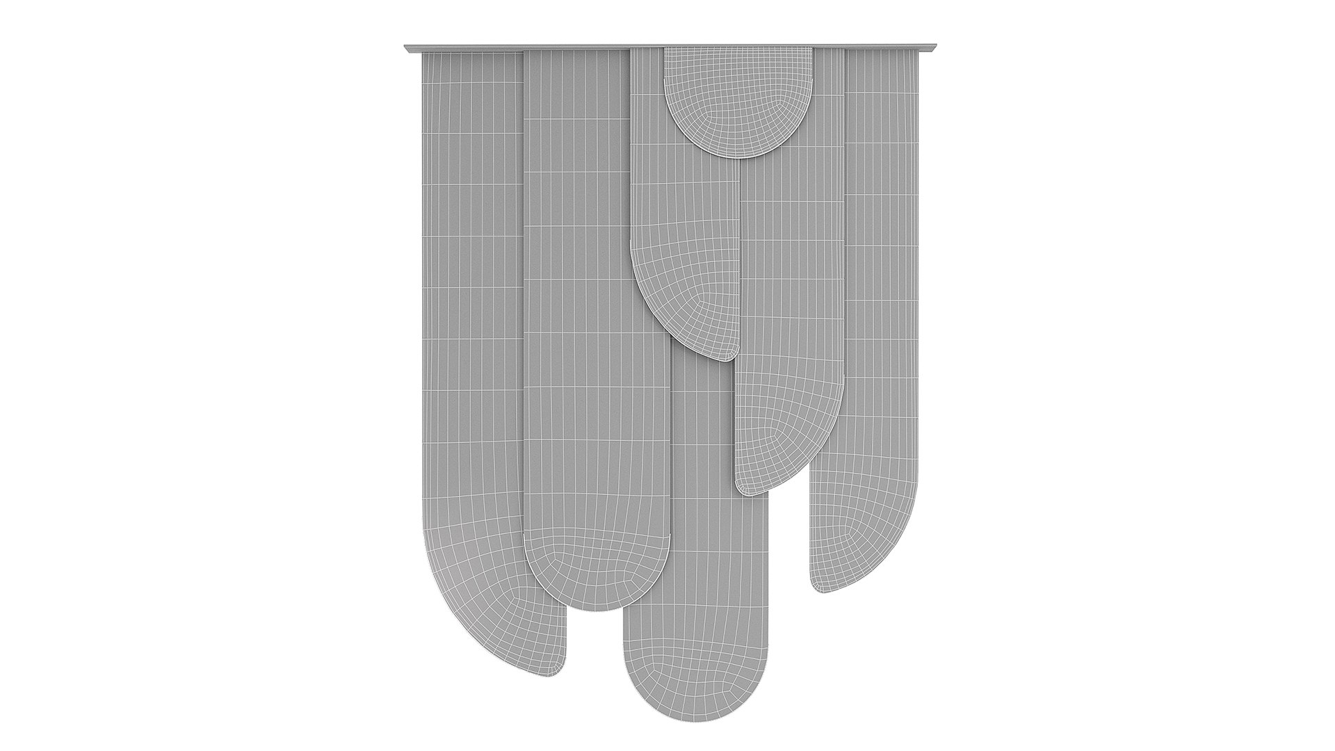 3D Model Leaves Blank Panel Curtains By Studio MTX - TurboSquid 2381155