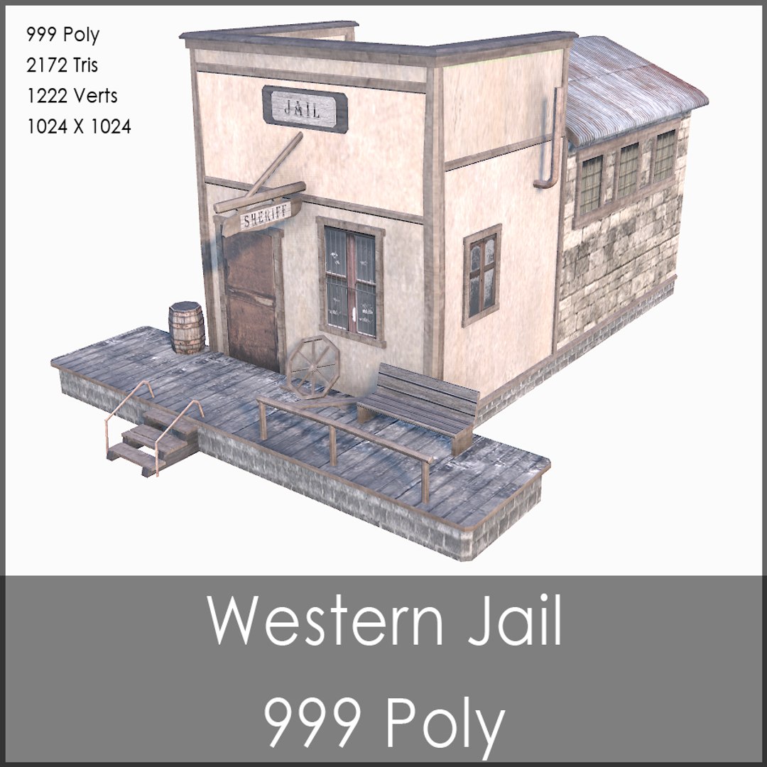 3d western buildings