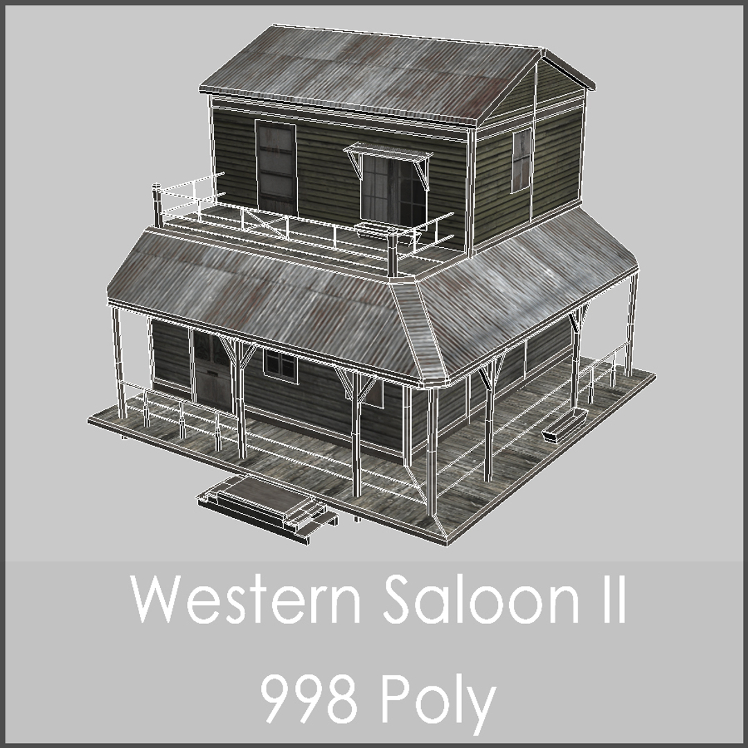 3d western buildings