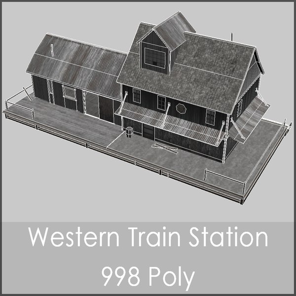 3d western buildings