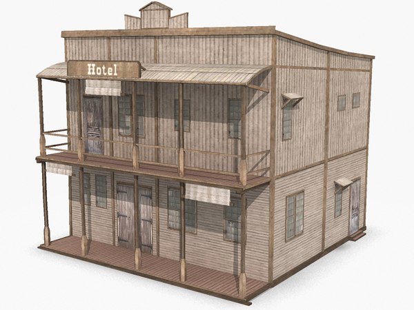 3d western buildings