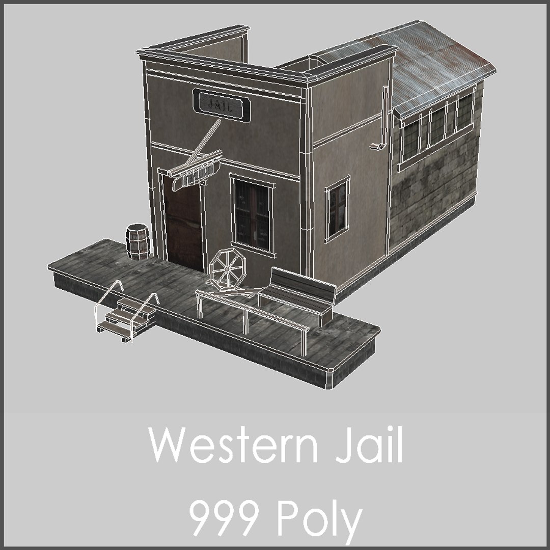 3d western buildings