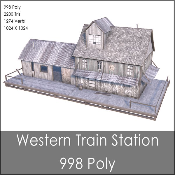 3d western buildings