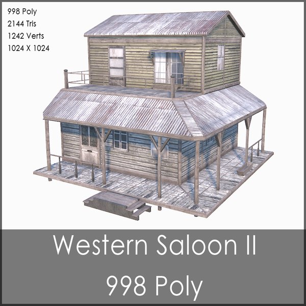 3d western buildings