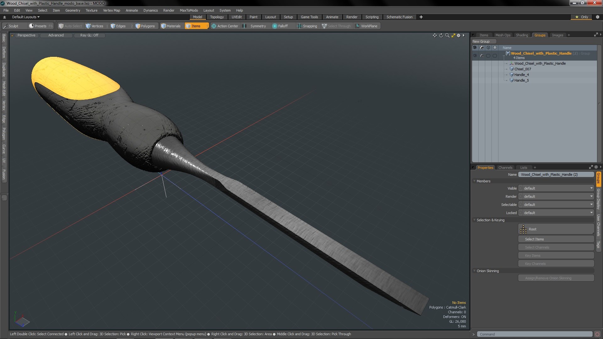 3D Model Wood Chisel With Plastic Handle - TurboSquid 2063014