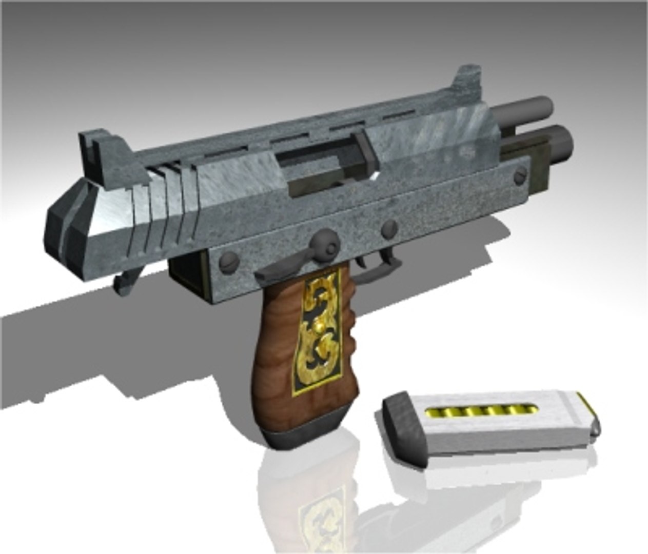 Handcannon Pistol 3d Model