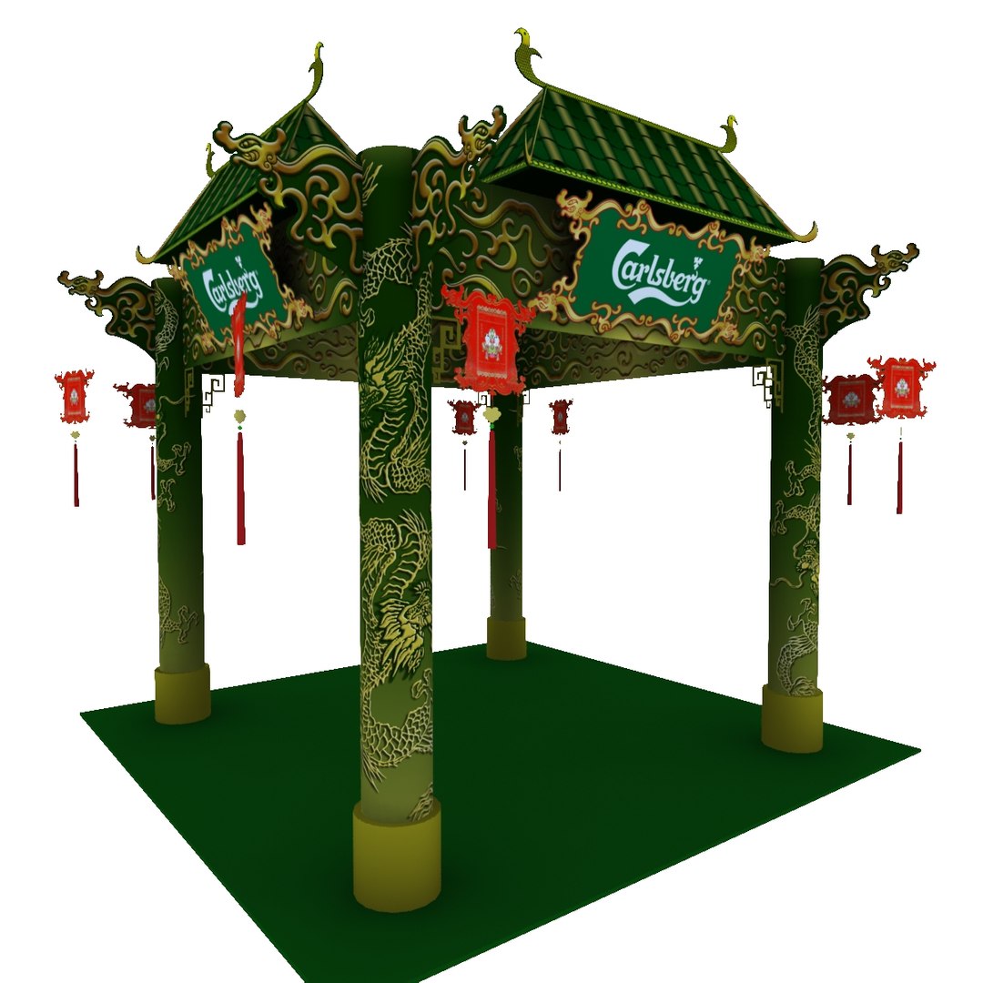 Calsberg Dragon Exhibition Booth 3D Model - TurboSquid 1349563