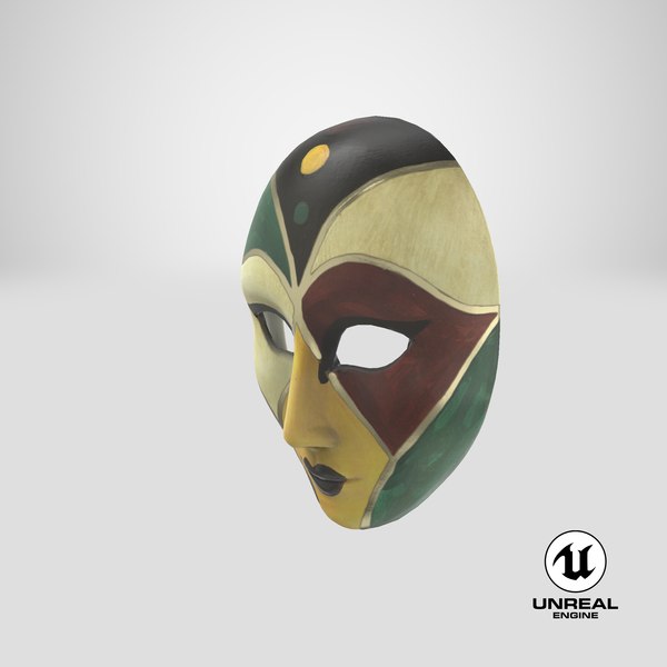 3d mask carnival clay model