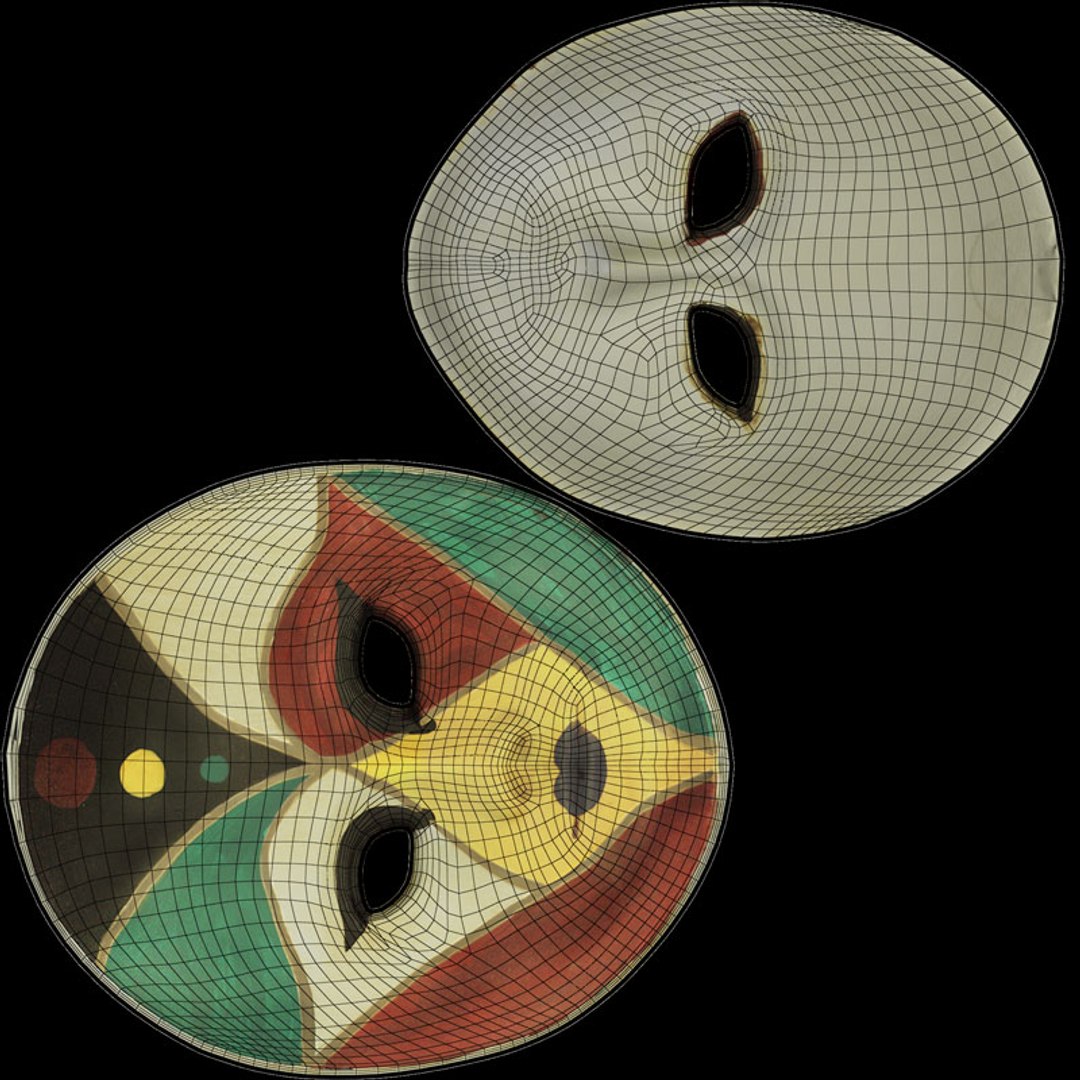 3d Mask Carnival Clay Model