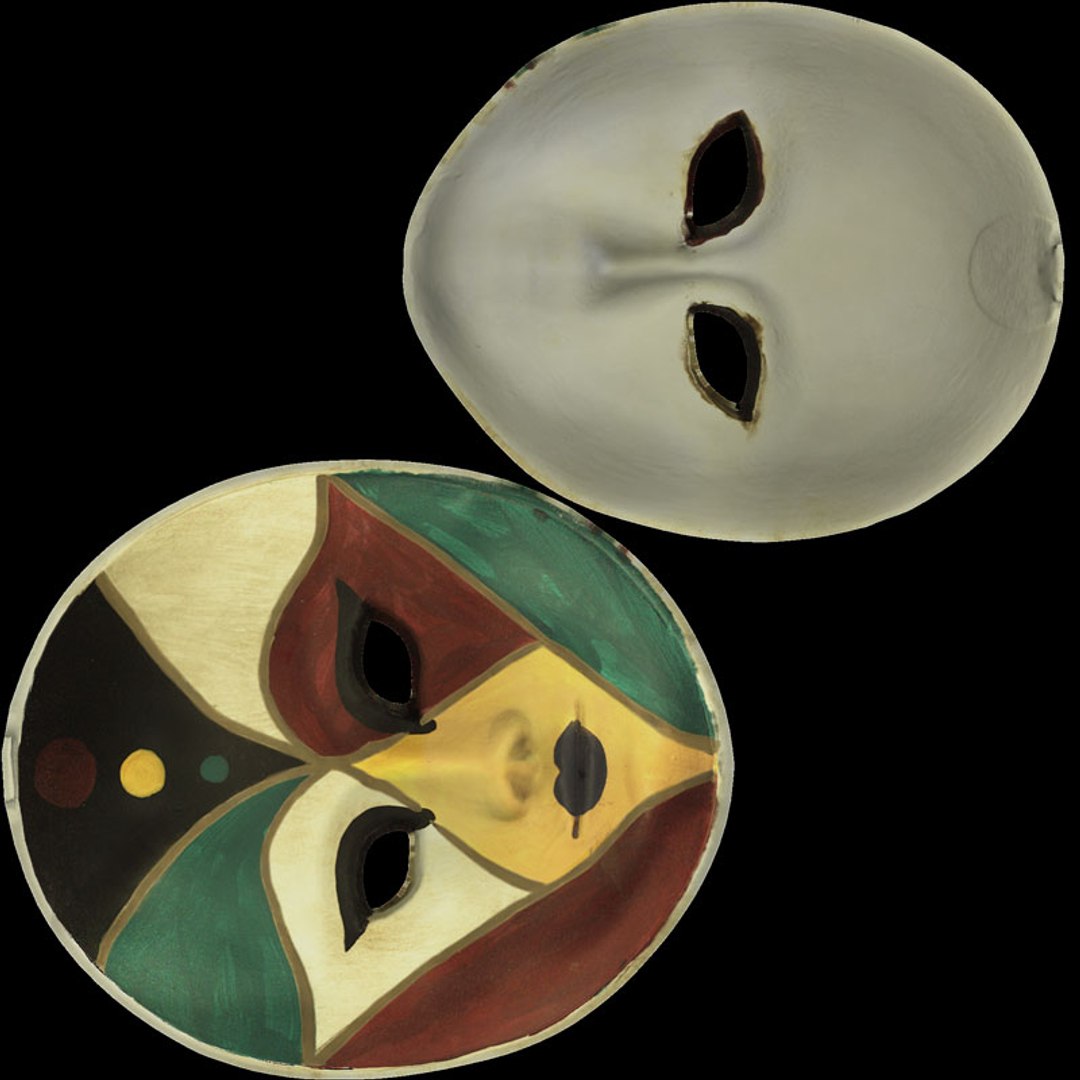 3d Mask Carnival Clay Model