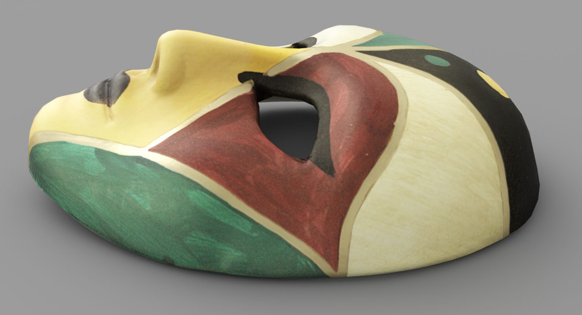 3d Mask Carnival Clay Model