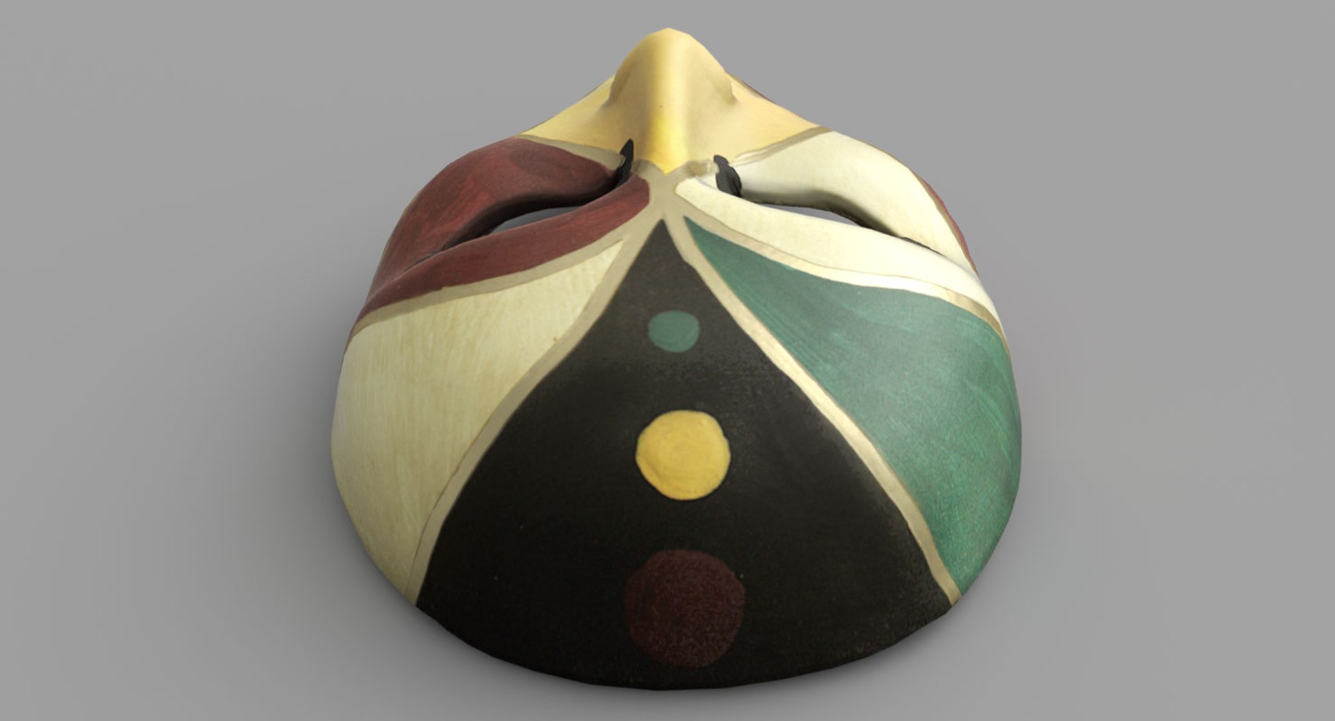 3d Mask Carnival Clay Model