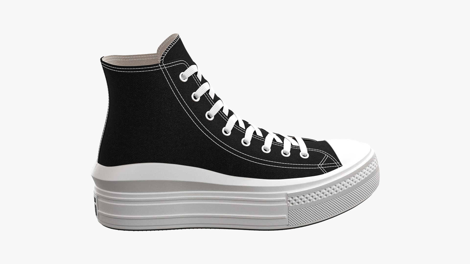 Chuck Taylor All Star Move Platform High Top Black 3D Model ...