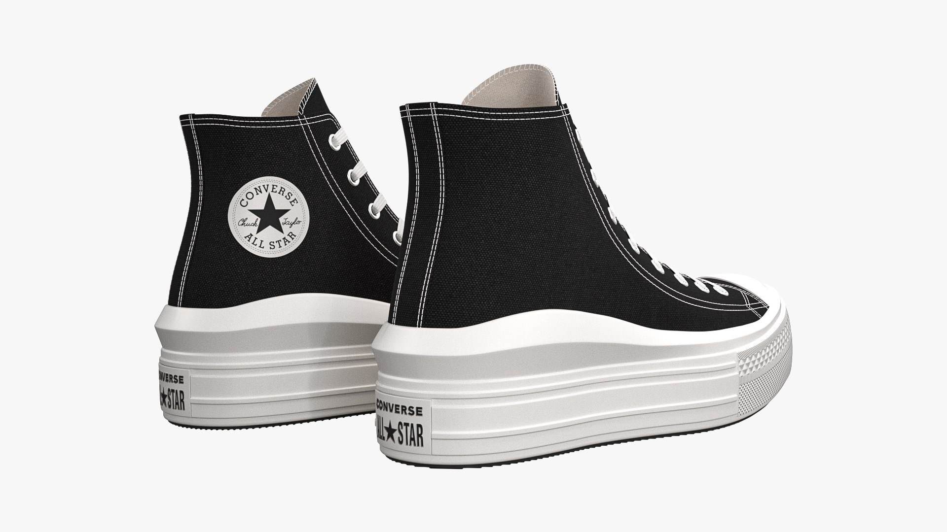 Chuck Taylor All Star Move Platform High Top Black 3D Model ...